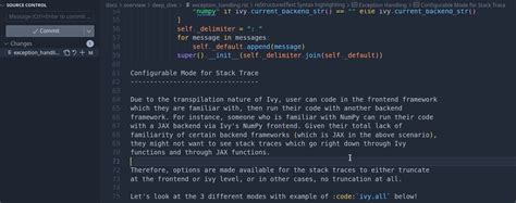 Simplify Docs For Exception Handling · Issue 13318 · Ivy Llcivy · Github