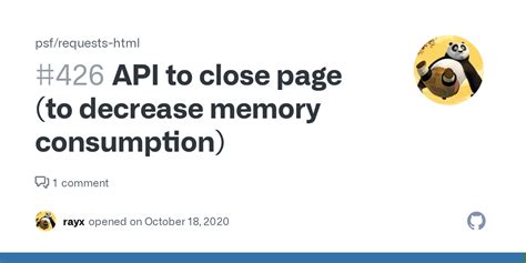 API To Close Page To Decrease Memory Consumption Issue 426 Psf