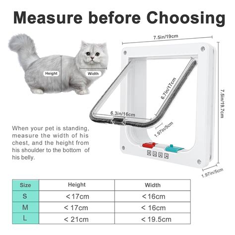 Люлееща се врата за домашни любимци Sinbita Интелигентност 4 режима на влизане излизане