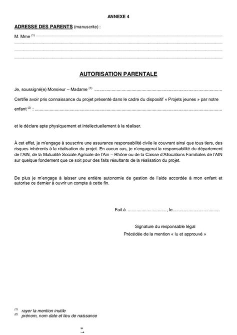 Autorisation Parentale Pour Travailler Vrogue Co