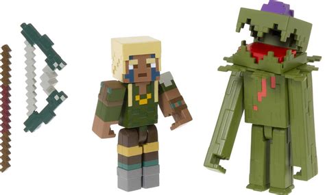 Buy Mattel Minecraft Craft A Block 2 Pk Action Figures Toys To Create Explore And Survive