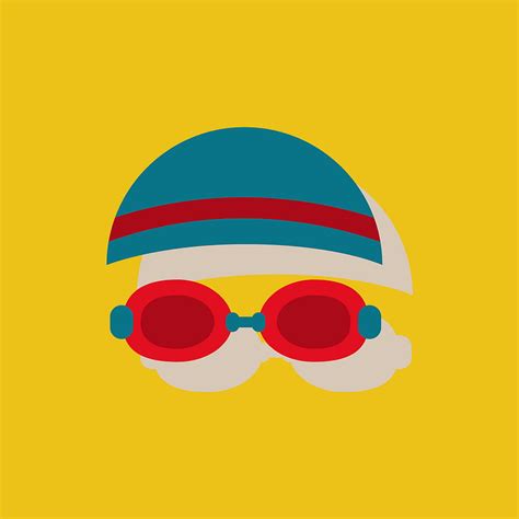 스티커 스타일 벡터에서 다이버 수영 장비 Eps Ai Uidownload