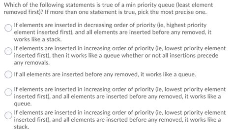 Solved Data Structures In Java Which Of The Following