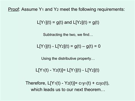 Differential Equations Lecture Non Homogeneous Linear Differential