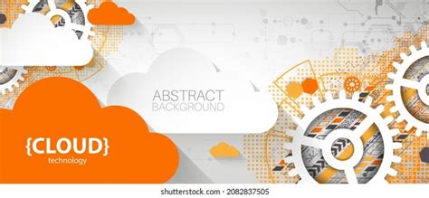 Cloud Computing Concept Abstract Technology Background Stock Vector Royalty Free 2082837505