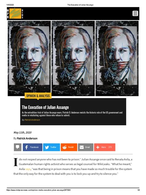 The Execution Of Julian Assange Pdf Julian Assange Wiki Leaks