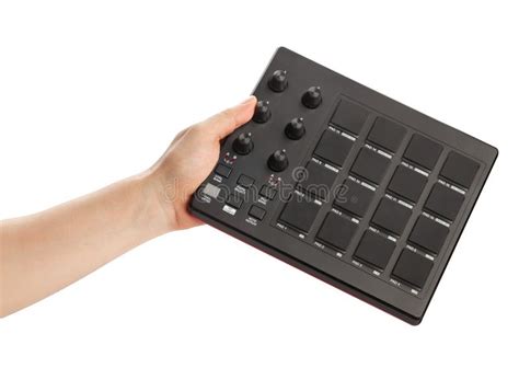 Midi Pad Controller In Hand Stock Illustration Illustration Of Black Clipping