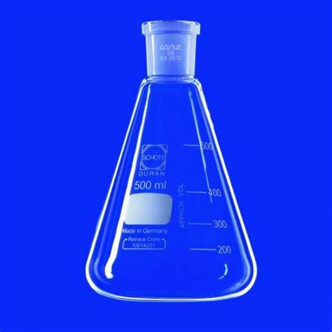 Erlenmeyer Flasks With Conical Joint Cap Ml 25 Socket Ns 19 26 John