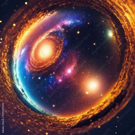 Quantum Realms Exploring The Mysteries Of The Universe Generative Ai 2 Stock Illustration
