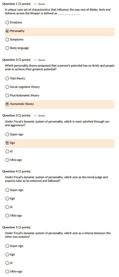 a unique core set of characteristics that influence the way one thinks