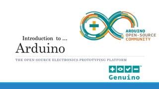 Introduction To Arduino And Hands On To Iot PPTX