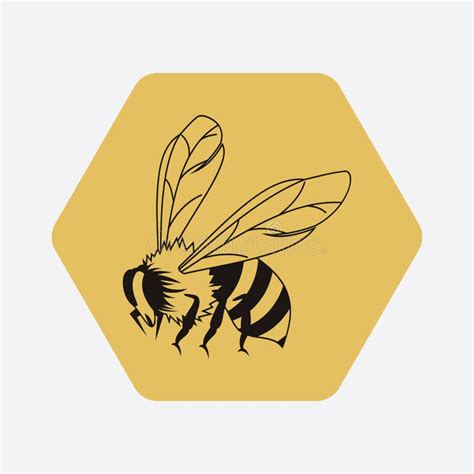 Bee Logo Illustrations Design Icon Stock Vector Illustration Of