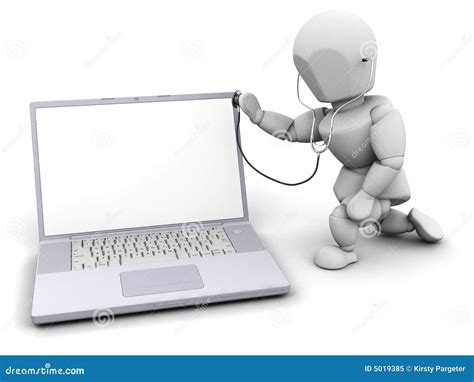 Computer Health Check Stock Illustration Illustration Of Monitor 5019385