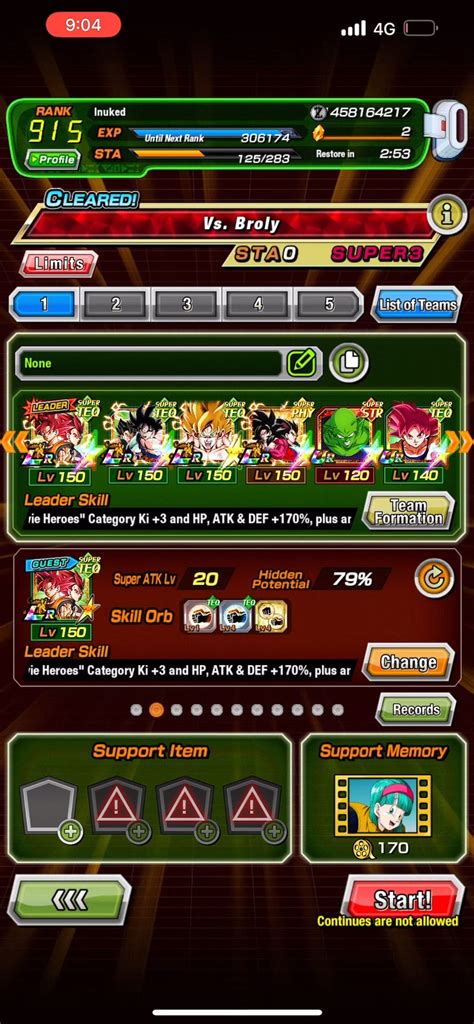 Red Zone Broly On Full Auto Mode R Dbzdokkanbattle