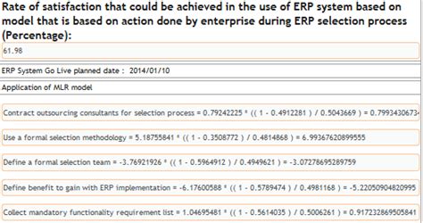 Values Of Predictable MLR Model For Actions Marked In The Example Download Scientific Diagram