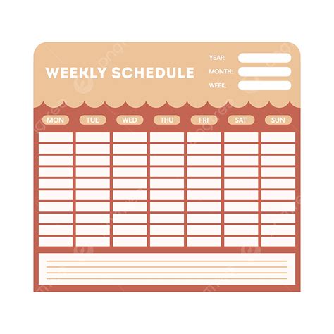 Weekly Planner Schedule Vector Design Images Printable Weekly Schedule