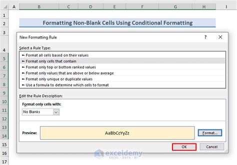 how to highlight row if cell is not blank 3 methods exceldemy