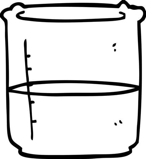 Line Drawing Cartoon Science Beaker 12200937 Vector Art At Vecteezy