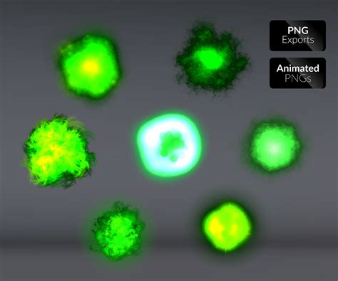 Artstation Green Blast Fx Game Assets