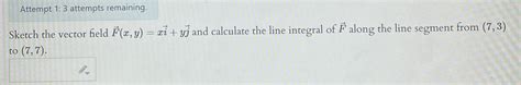 Solved Attempt Attempts Remaining Sketch The Vector Chegg Com