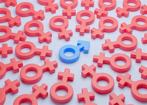 Choosing A Babefriend Choosing A Sex Partner One Woman And Many Men Gender Symbols Stock