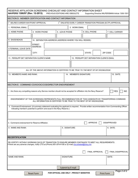 Navpers Form 1306 97 Fill Out Sign Online And Download Fillable Pdf Templateroller