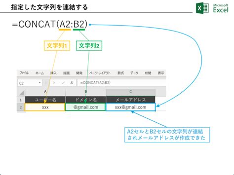 212 01｜excel Concat関数の使い方｜複数のセルやテキストを連結する際に便利な関数 ｜excel関数の使い方