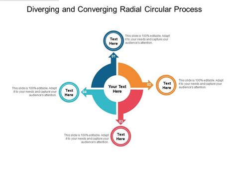 Diverging And Converging Radial Circular Process Powerpoint Slides Diagrams Themes For Ppt