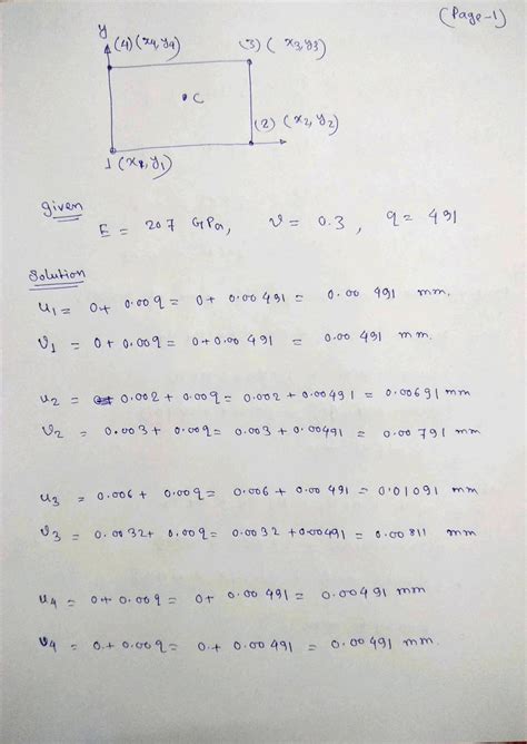 Solved Question 1 2 D Four Node Plane Finite Element Method 40