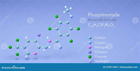 Fluopimomide Molecule Molecular Structures Fungicide 3d Model Structural Chemical Formula