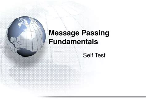 Ppt Message Passing Fundamentals Powerpoint Presentation Free