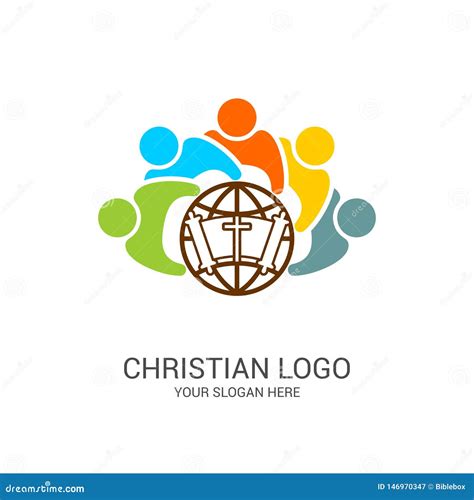 Logo Depicting Unity Community Help And Support Stock Vector