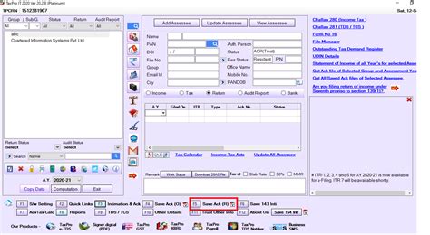Software Function Keys TaxPro Help