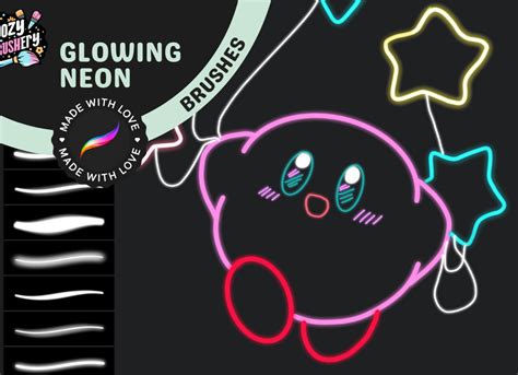 Glowing Neon Brushes For Procreate Graphicsbunker