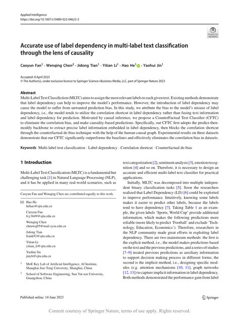 Accurate Use Of Label Dependency In Multi Label Text Classification