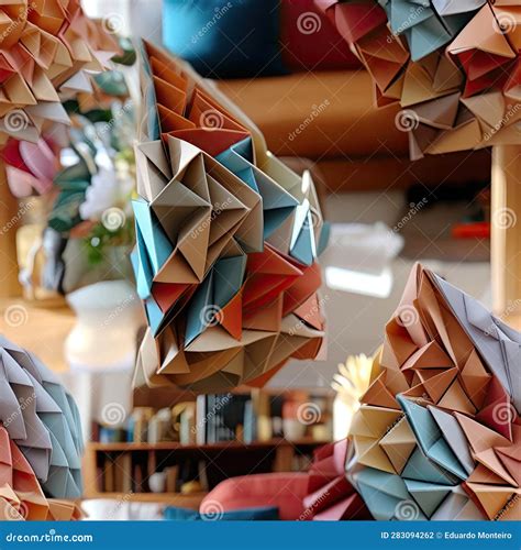 Origami Pieces In Abstract Colorist Sculptures With Radiant Clusters