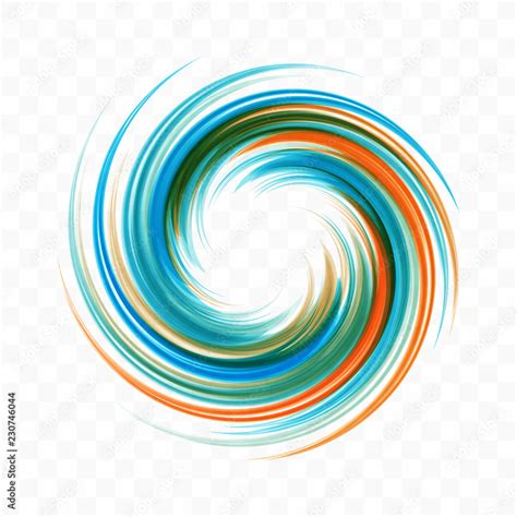Abstract Swirl Design Element Spiral Rotation And Swirling Movement Vector Illustration With