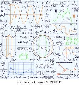 Mathematics Seamless Pattern Geometry Figures Equations Stock Illustration Shutterstock