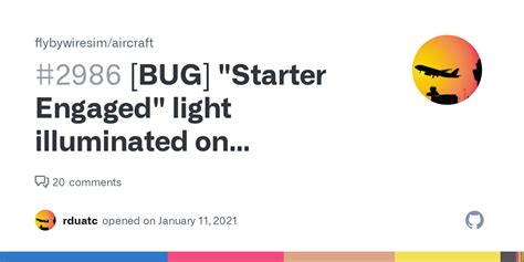 [bug] Starter Engaged Light Illuminated On Honeycomb Bravo Throttle · Issue 2986