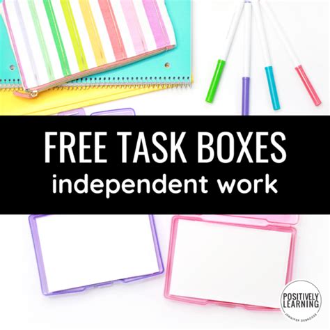 Free Task Boxes For Special Education Positively Learning