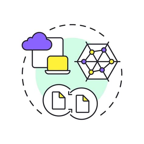 Product Data Syndication Multi Color Concept Icon Distributing Synchronizing Information