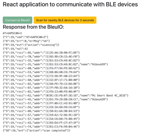 Building A Ble Application With Reactjs And Bleuio Bleuio Create Bluetooth Low Energy