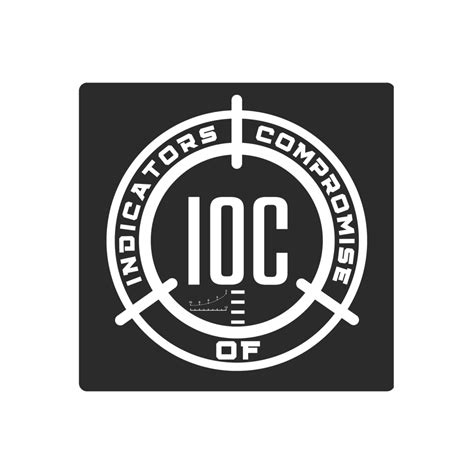 Cybersecurity IOC Indicators Of Compromise Scope Sight Black Background