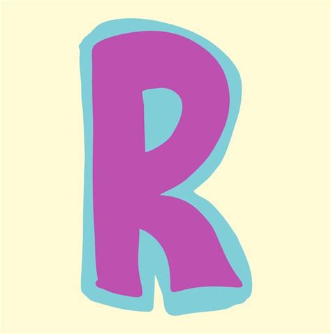 Premium Vector R Logo Design Or Cartoon Vector Alphabet R