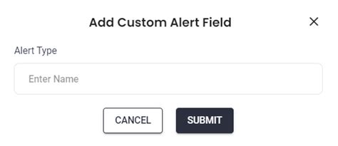 Custom Alert Fields Administration