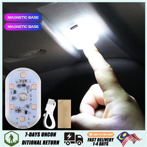 Interior Led Ambient Light Button Switch Interior Lighting Rechargeable Mini Ambient Light