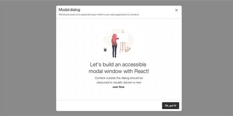 Build An Accessible Modal Dialog Window With React By George Argyrousis Level Up Coding