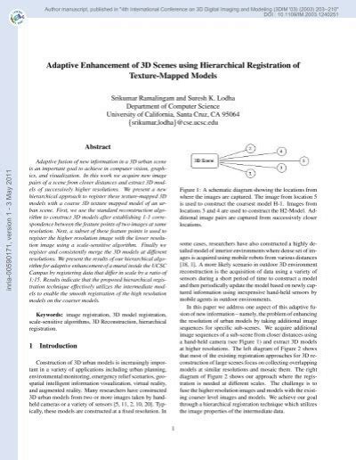 Adaptive Enhancement Of 3d Scenes Using Hierarchical
