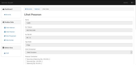 Source Code Gratis Aplikasi Service Mobil Berbasis Php Mysql Jasa