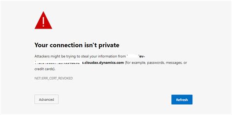 How To Resolve The Issue Of Your Connection Isnt Private For Dynamics 365 Finance And Operations